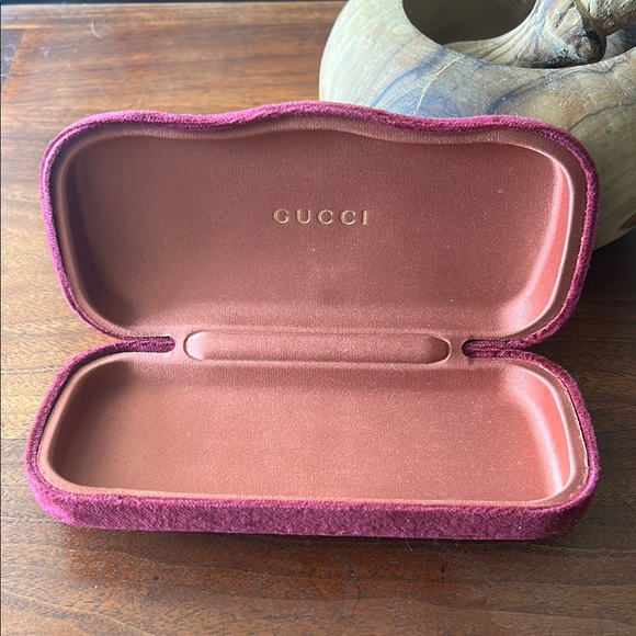Gucci | Accessories | Gucci Burgundy Velvet Eyeglass Case | Poshmark